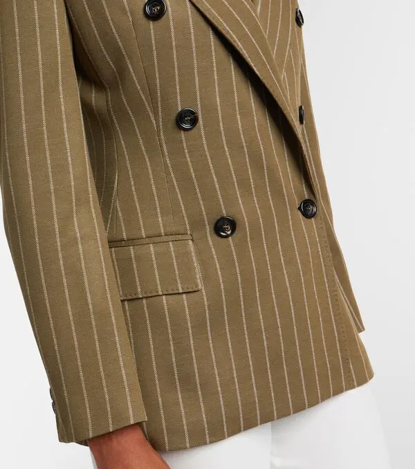 Max Mara Balta Pinstripe Double-breasted Blazer - Brown