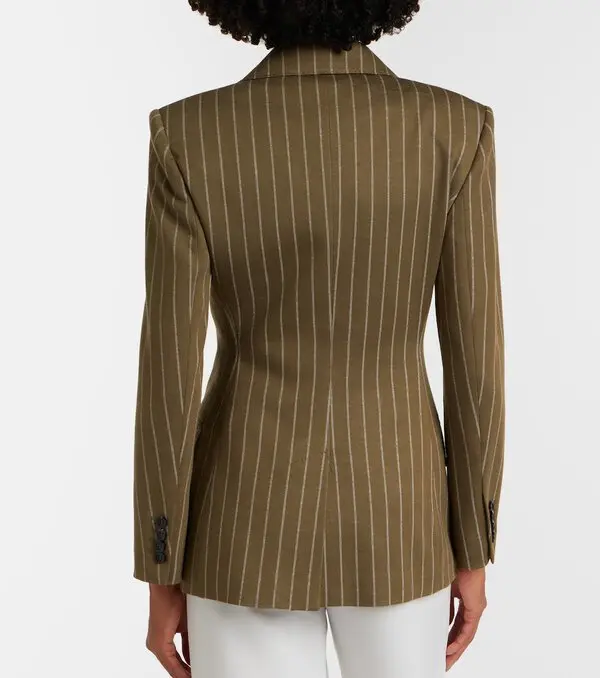 Max Mara Balta Pinstripe Double-breasted Blazer - Brown