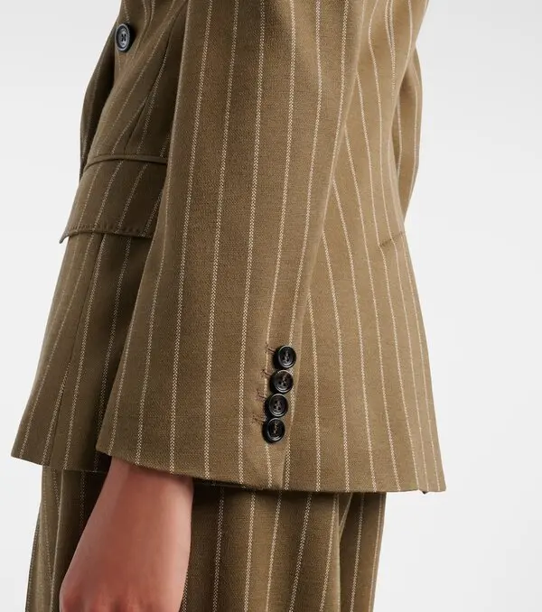Max Mara Balta Pinstripe Double-breasted Blazer - Brown