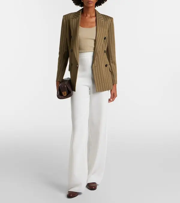 Max Mara Balta Pinstripe Double-breasted Blazer - Brown