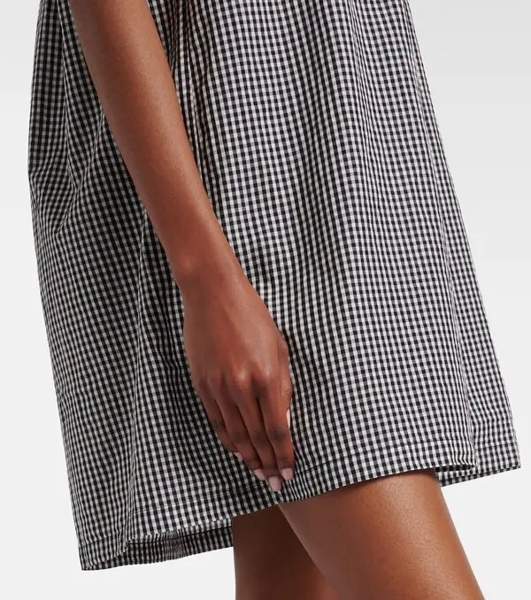 DÔEN Julia Gingham Cotton Poplin Minidress