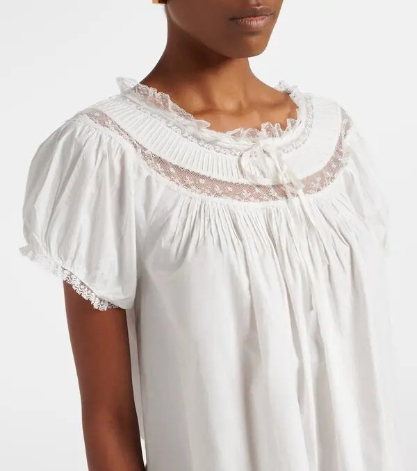 DÔEN Daphne Cotton Poplin Minidress - White