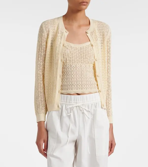 DÔEN Diane Pointelle Cardigan