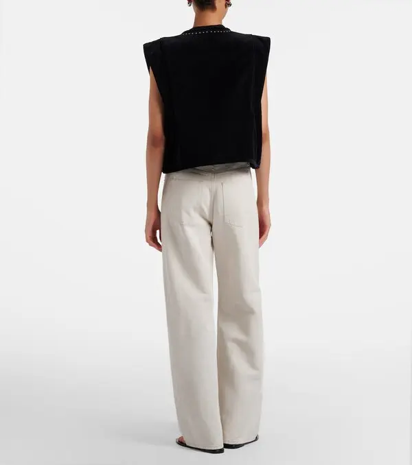 FRAME Off Duty Drawstring Wide-leg Jeans In Natural Ecru - Beige
