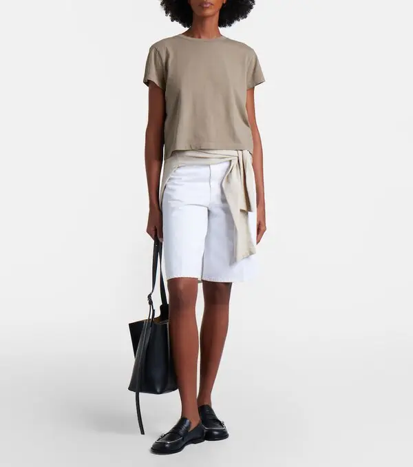 AGOLDE Adine Cotton Jersey T-shirt - Brown