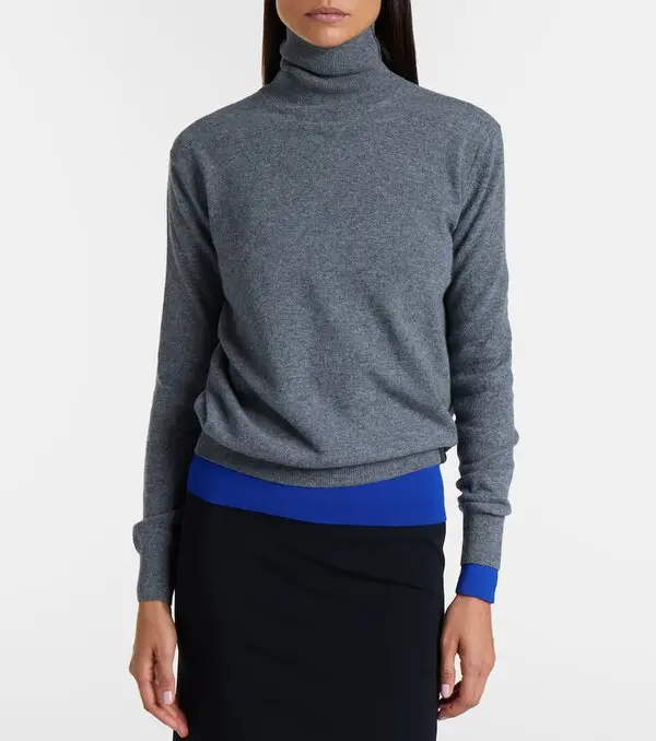 JIL SANDER Wool And Cashmere Turtleneck Sweater - Grey