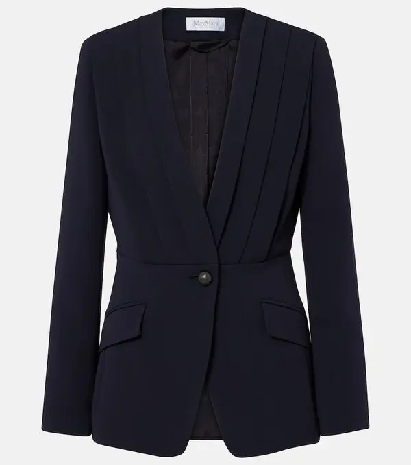 Max Mara Pleated Cady Blazer