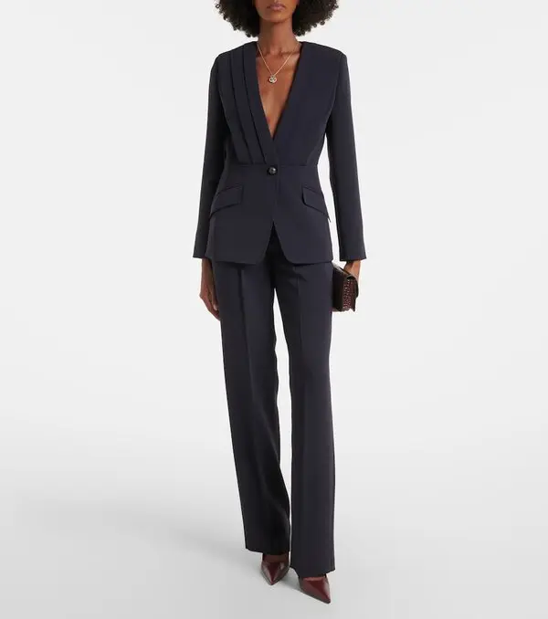 Max Mara Pleated Cady Blazer