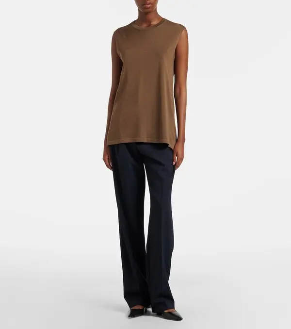 THE ROW Omima Silk Top