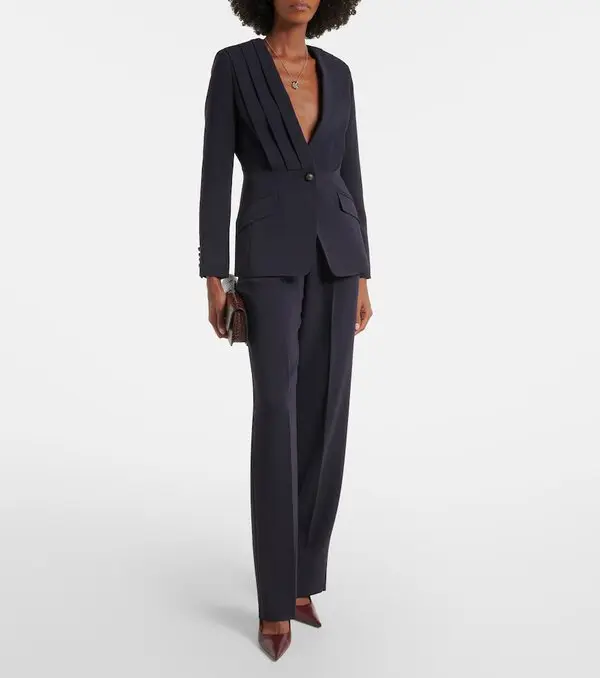 Max Mara Pleated Cady Straight-leg Pants