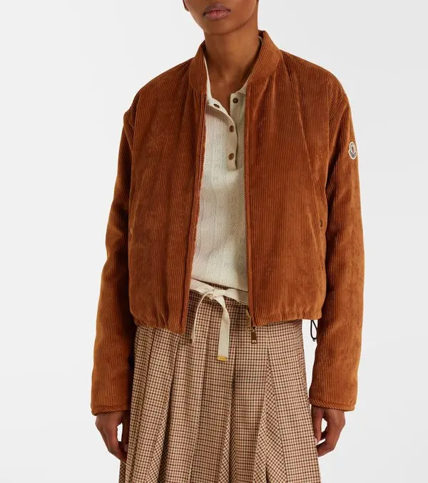 Moncler Blageon Corduroy Down Bomber Jacket