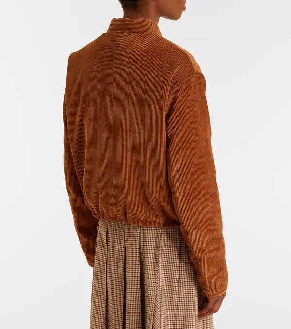 Moncler Blageon Corduroy Down Bomber Jacket