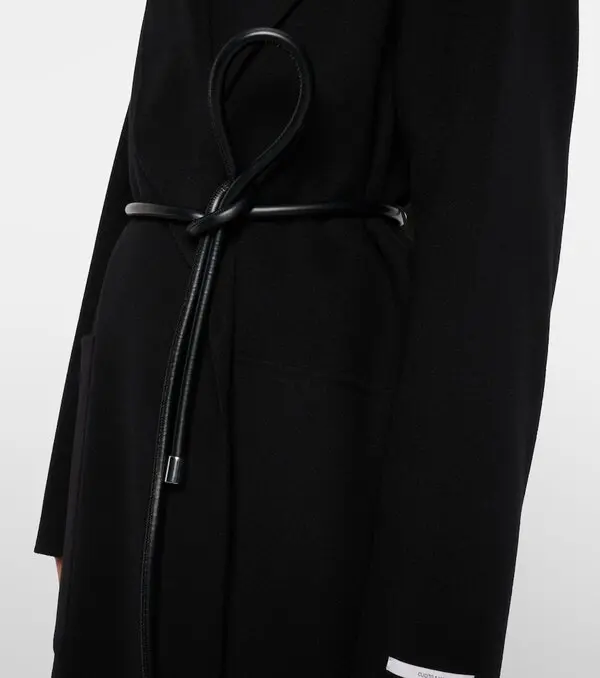 Sportmax Belted Virgin Wool Wrap Coat