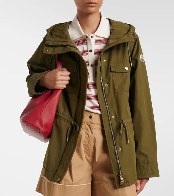 Moncler Serin Hooded Canvas Jacket