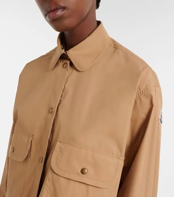 Moncler Hooded Cotton-blend Jacket - Beige