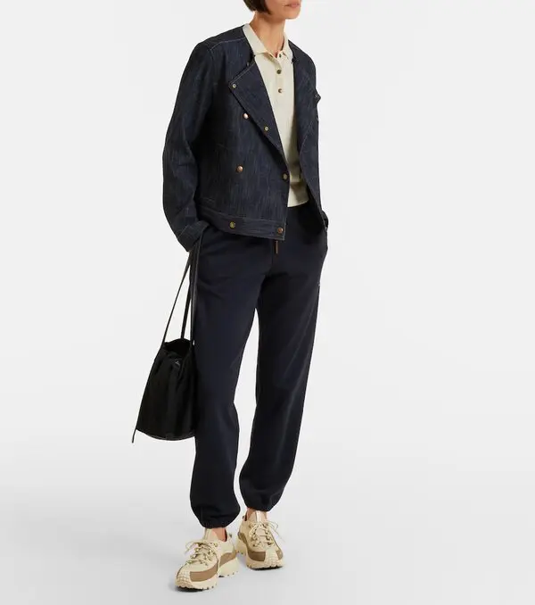 Moncler Cotton-blend Sweatpants - Blue