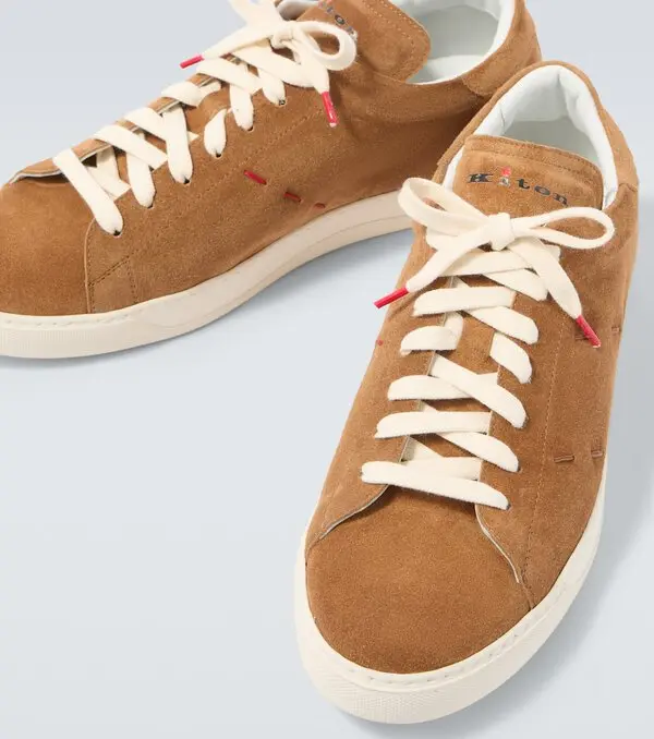 Kiton Suede Lace-up Sneakers - Brown