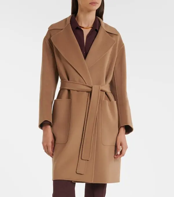 Max Mara Virgin Wool Wrap Coat