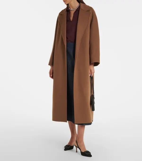 Max Mara Virgin Wool Wrap Coat