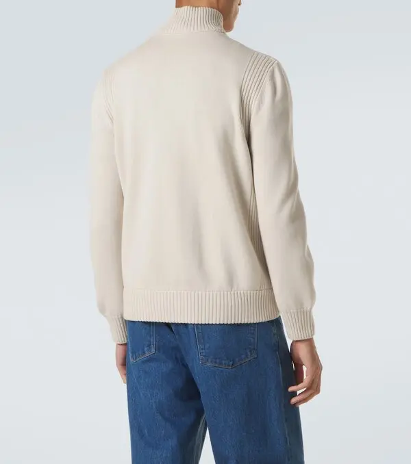 Moncler Tricot Down-paneled Virgin Wool Cardigan