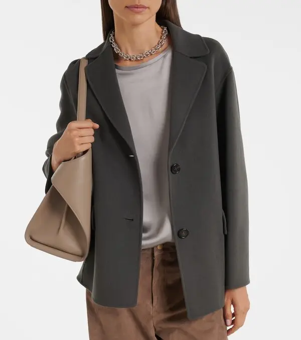 Max Mara Virgin Wool Blazer - Grey