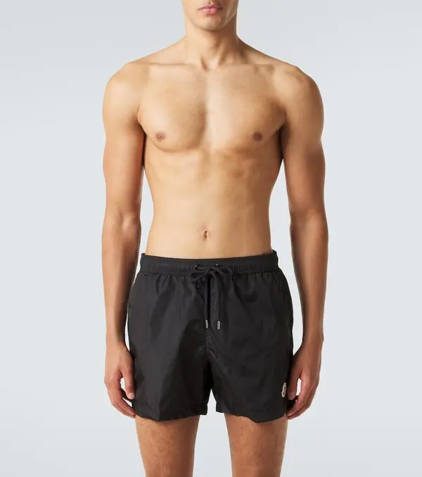 Moncler Logo Swim Trunks - Black