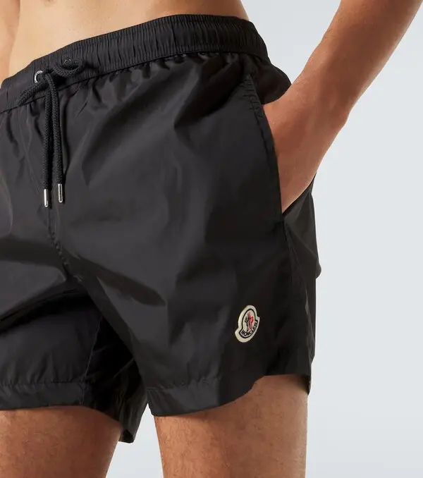 Moncler Logo Swim Trunks - Black