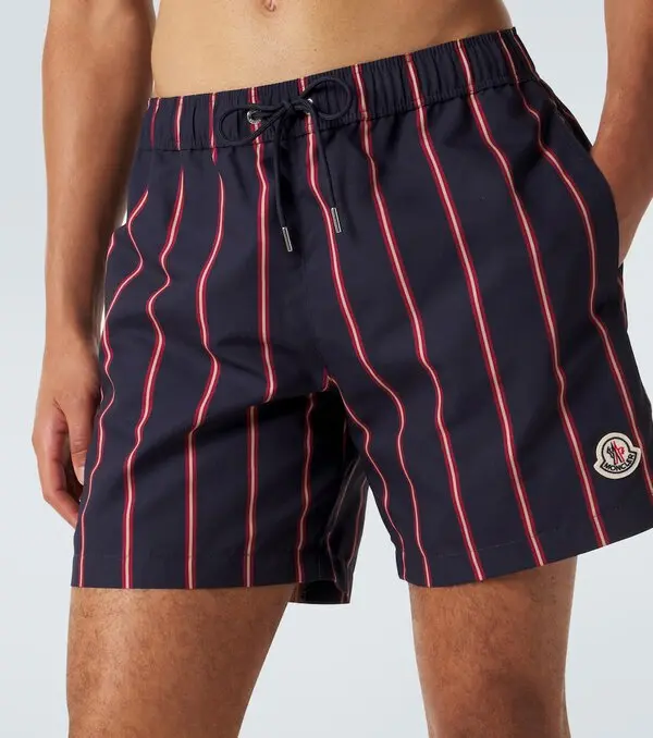 Moncler Striped Swim Trunks