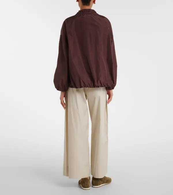 Max Mara Cotton Poplin Wide-leg Pants