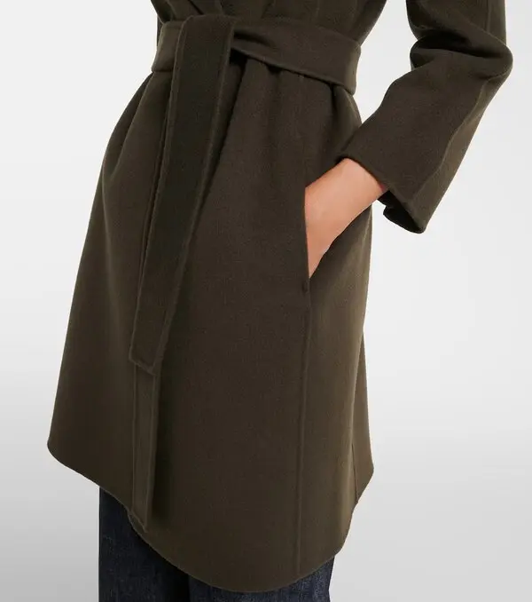 Max Mara Virgin Wool Wrap Coat