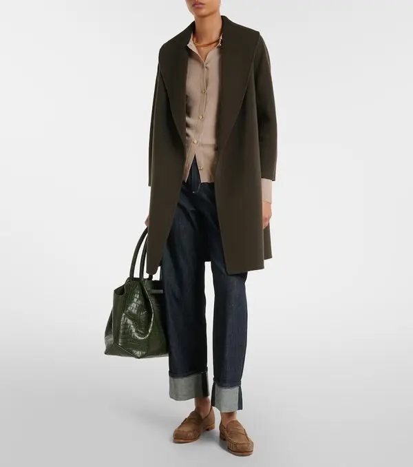 Max Mara Virgin Wool Wrap Coat