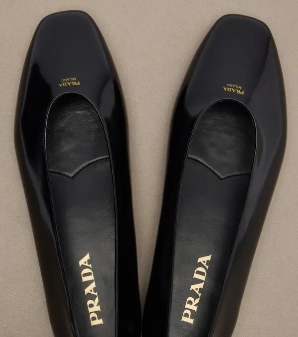 Prada Calf Leather Ballet Flats
