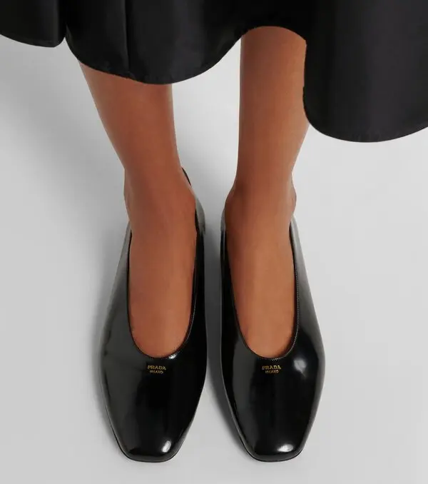 Prada Calf Leather Ballet Flats
