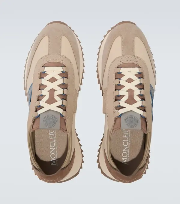 Moncler Pacey2 Suede-trimmed Sneakers - Beige