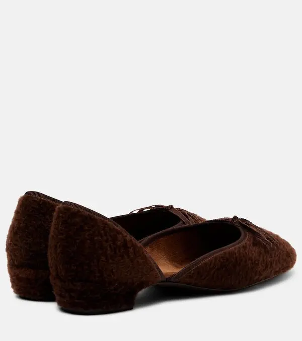 HERBERT LEVINE Shearling Ballet Flats