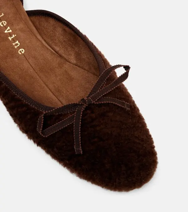 HERBERT LEVINE Shearling Ballet Flats