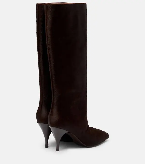 HERBERT LEVINE Silhouette Suede Knee-high Boots - Brown