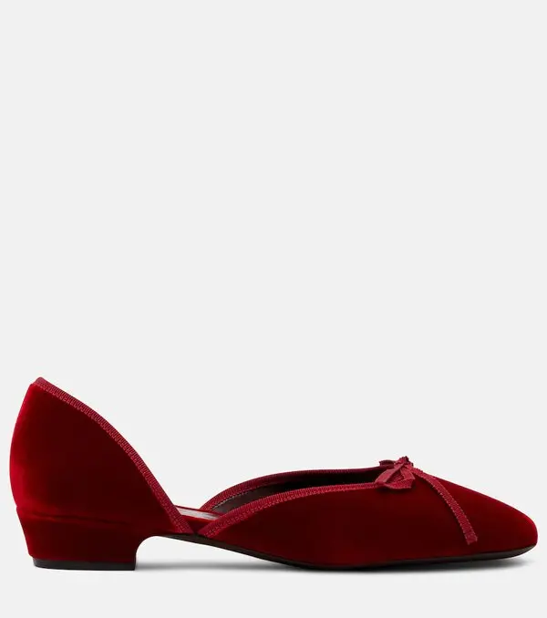HERBERT LEVINE Velvet Ballet Flats
