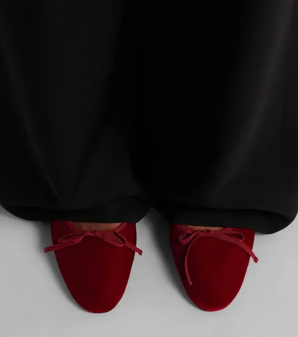 HERBERT LEVINE Velvet Ballet Flats