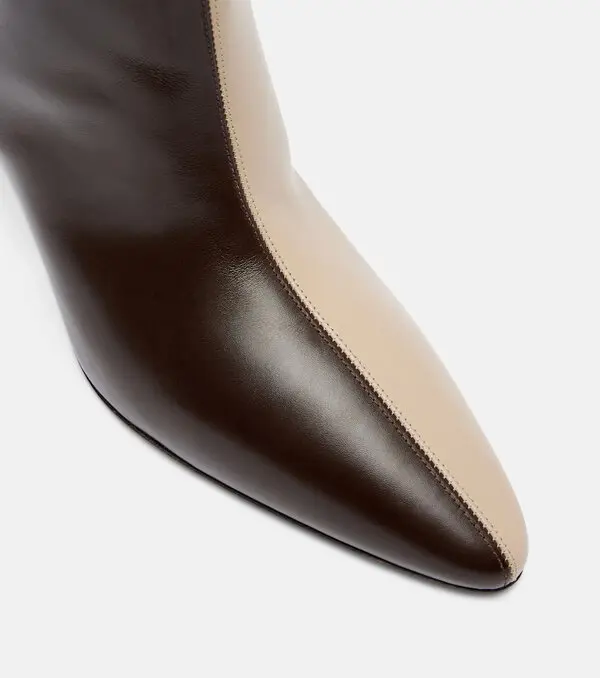 HERBERT LEVINE Two-faced Leather Knee-high Boots