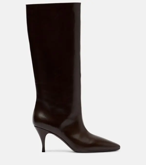 HERBERT LEVINE Two-faced Leather Knee-high Boots