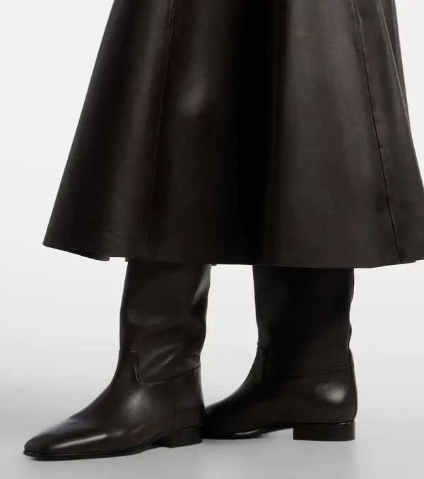 HERBERT LEVINE Knee-high Leather Boots