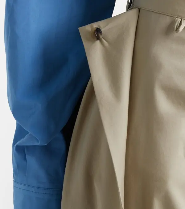 Loewe Cotton And Silk Gabardine Wide-leg Pants - Beige
