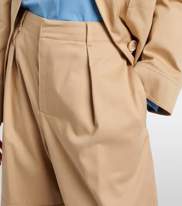 Loewe Cotton Cropped Barrel-leg Trousers