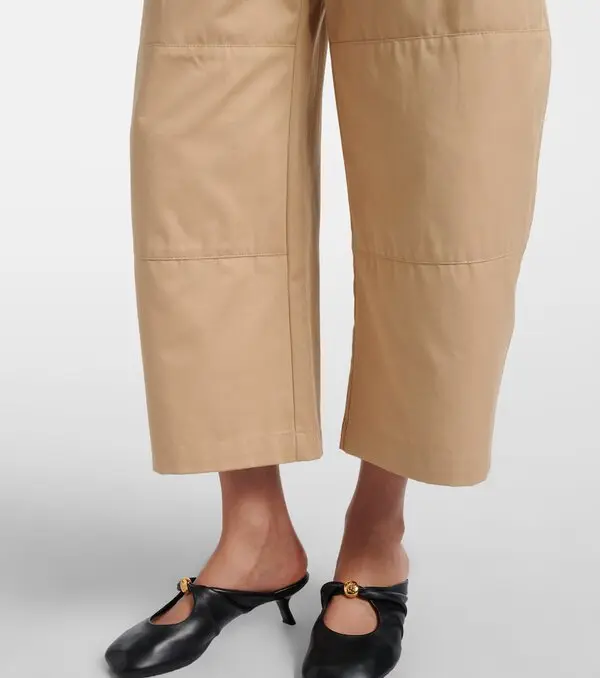 Loewe Cotton Cropped Barrel-leg Trousers