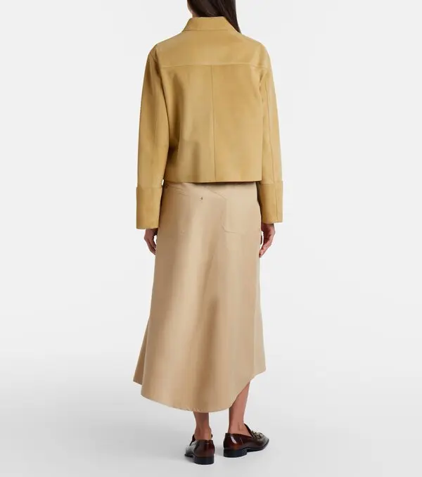 Loewe Asymmetric Cotton Midi Skirt