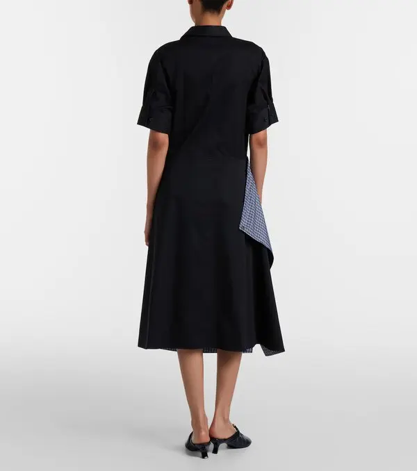 Loewe Deconstructed Gabardine Shirt Dress - Black