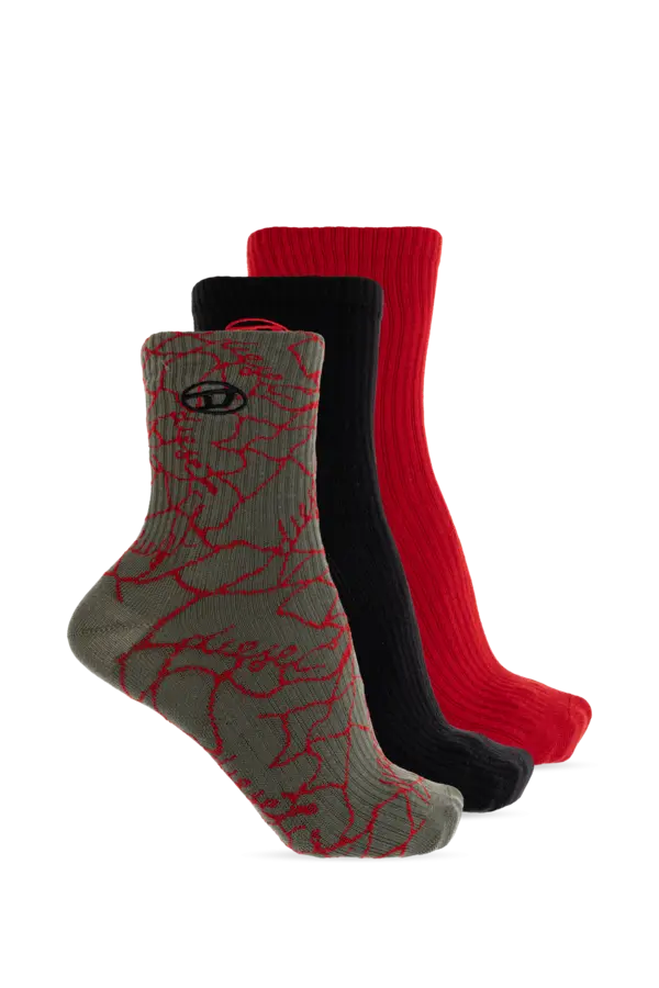 DIESEL® 3-pack Socks `skm-d-tennis-crew - Multicolour