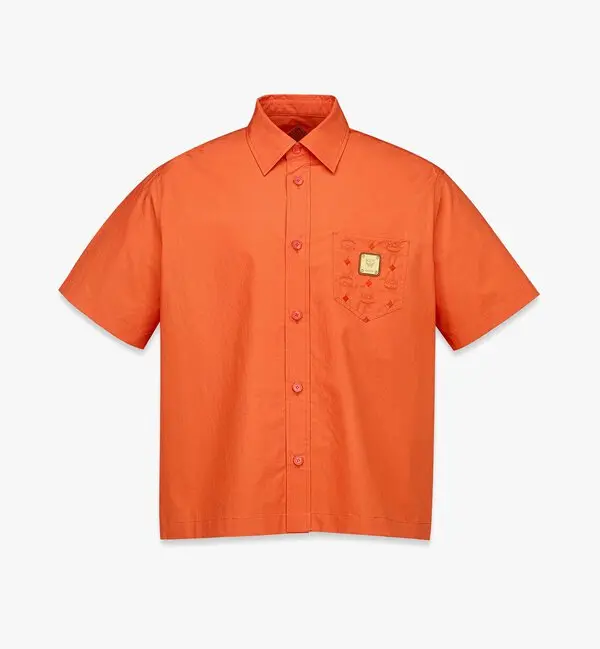 Mcm Monogram Patch Pocket Shirt - Orangeade