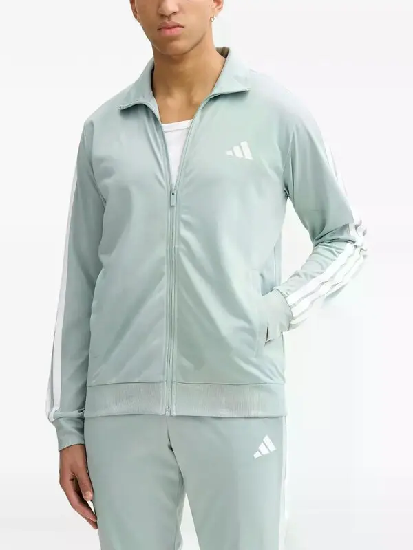 Adidas Sport Jacket With Striped Detail And Logo